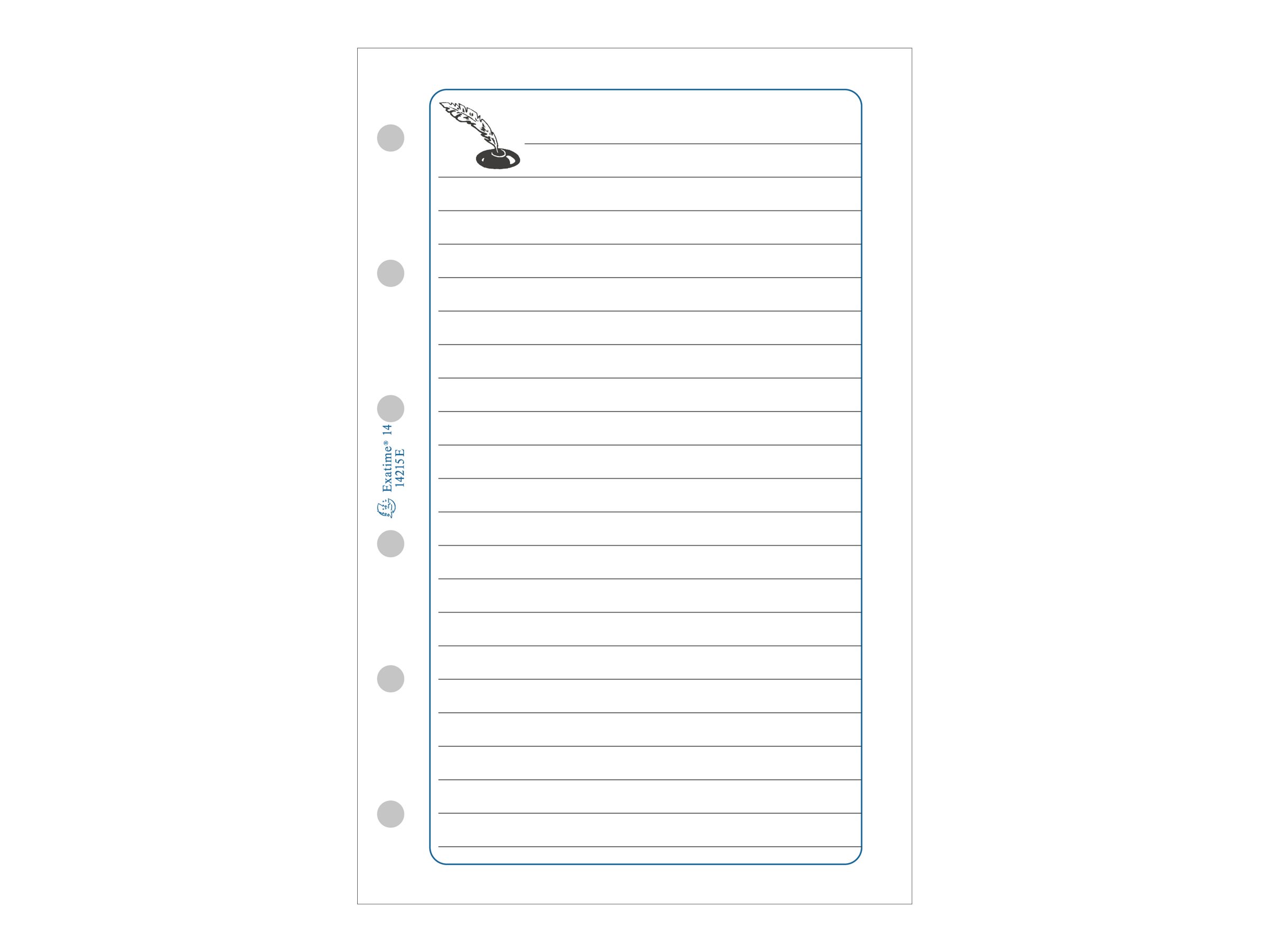 Exacompta Exatime 14 - Recharge pour organiseur - notes - 8,1 x 12,6 cm ...