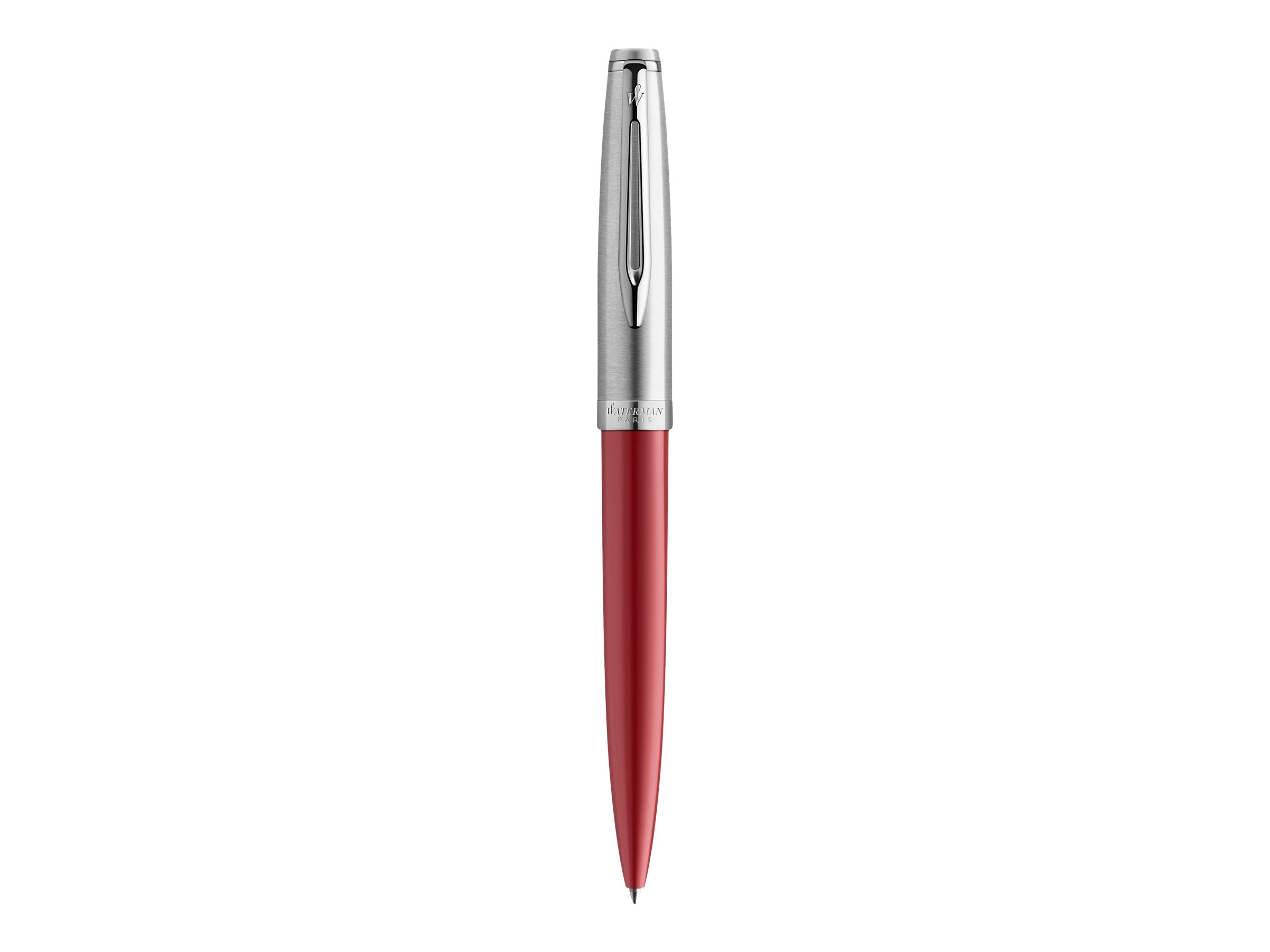 Waterman Embleme - Stylo à bille chromé rouge - pointe moyenne Pas Cher ...