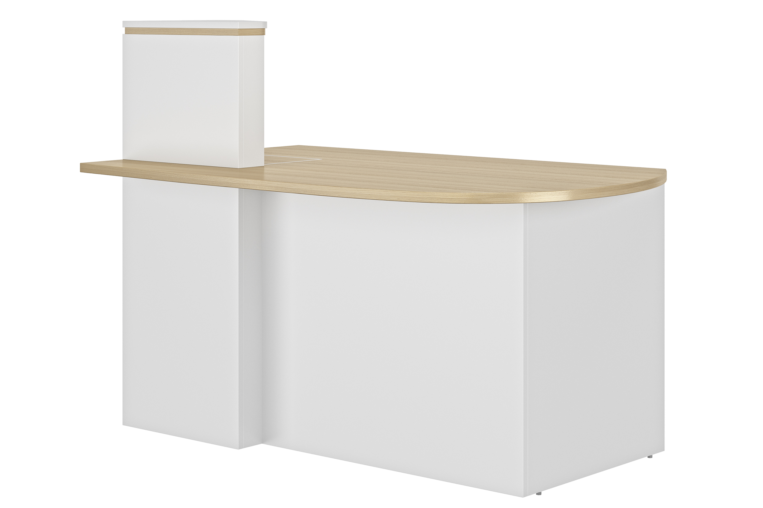 Comptoir d'accueil droite ZOOM - chêne structuré