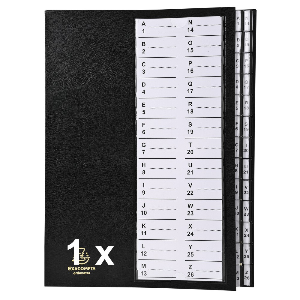 Exacompta - Trieur alphanumérique 26 positions - noir Pas Cher | Bureau ...