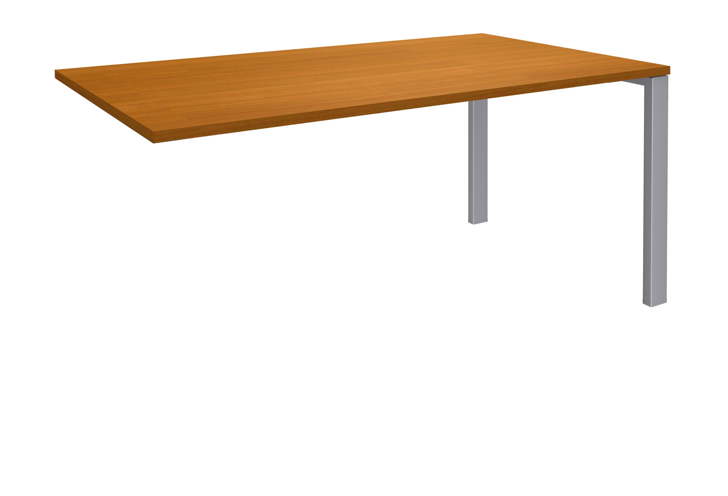 Bureau simple IRIS - L120 cm - Plan suivant - Pieds aluminium - plateau ...