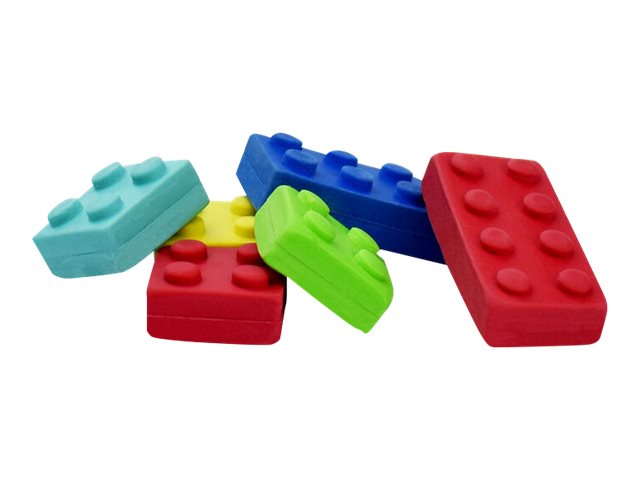 Legami - Set de 6 gommes lego Pas Cher | Bureau Vallée