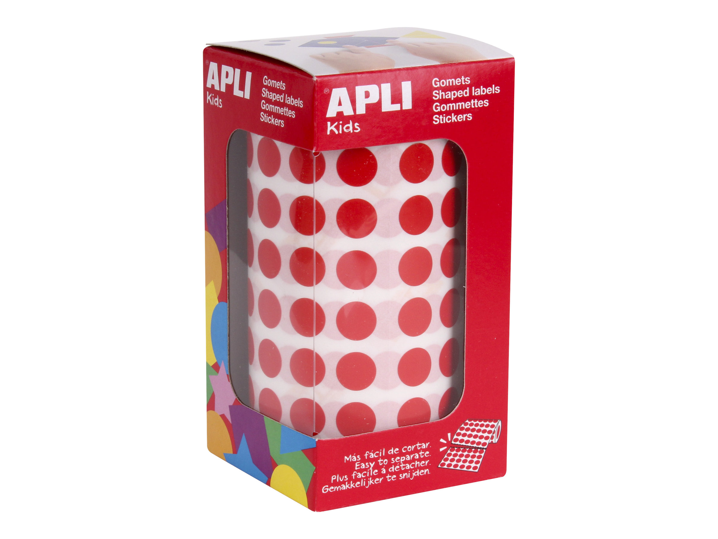 APLI kids - Gommettes rondes - 1,05 cm de diamètre - rouges Pas Cher ...